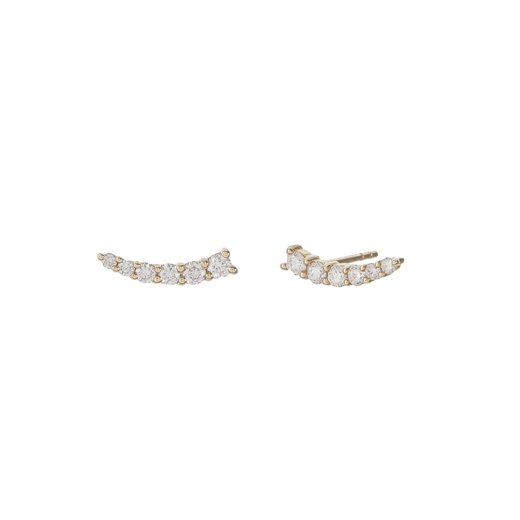 Graduated Diamond Curve Studs