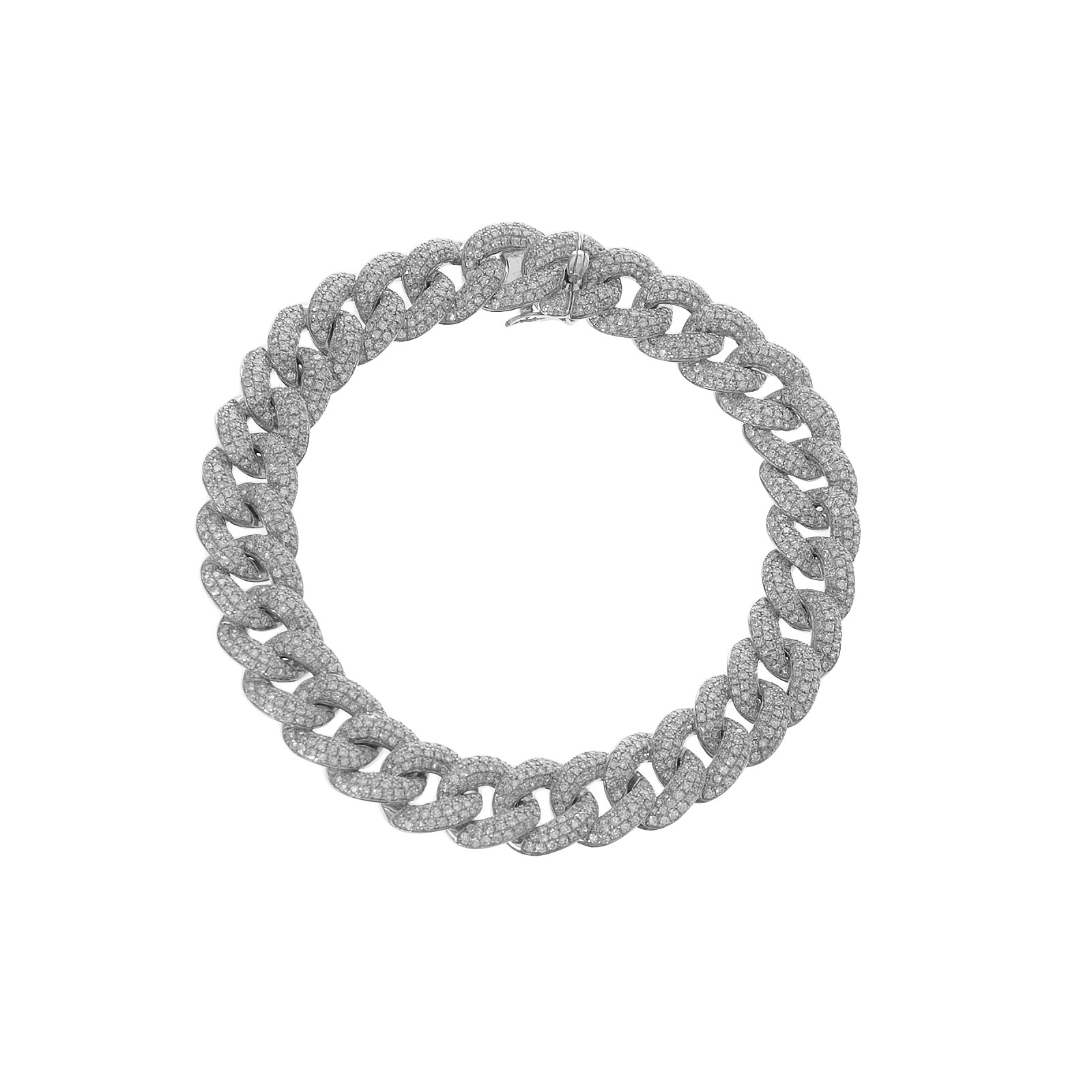 Large Pave Diamond Chain Link Bracelet at Moondance Jewelry