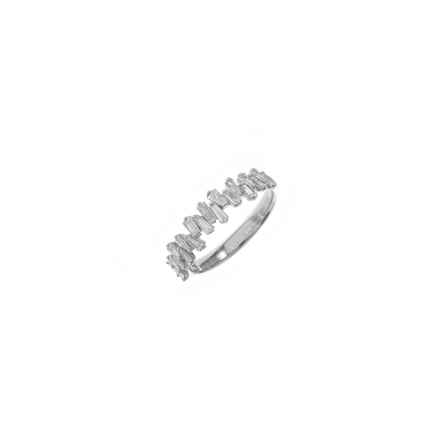 Staggered Baguette Diamond Ring