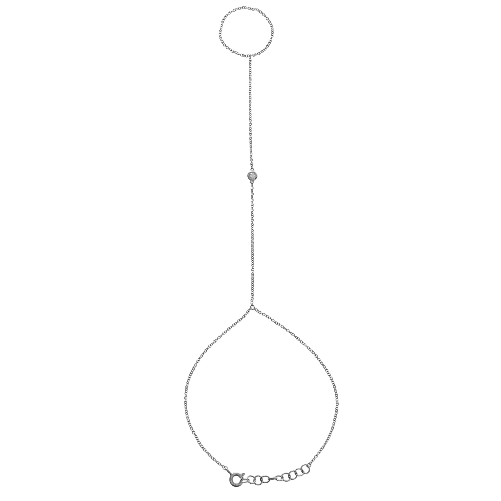 Single Diamond Hand Chain