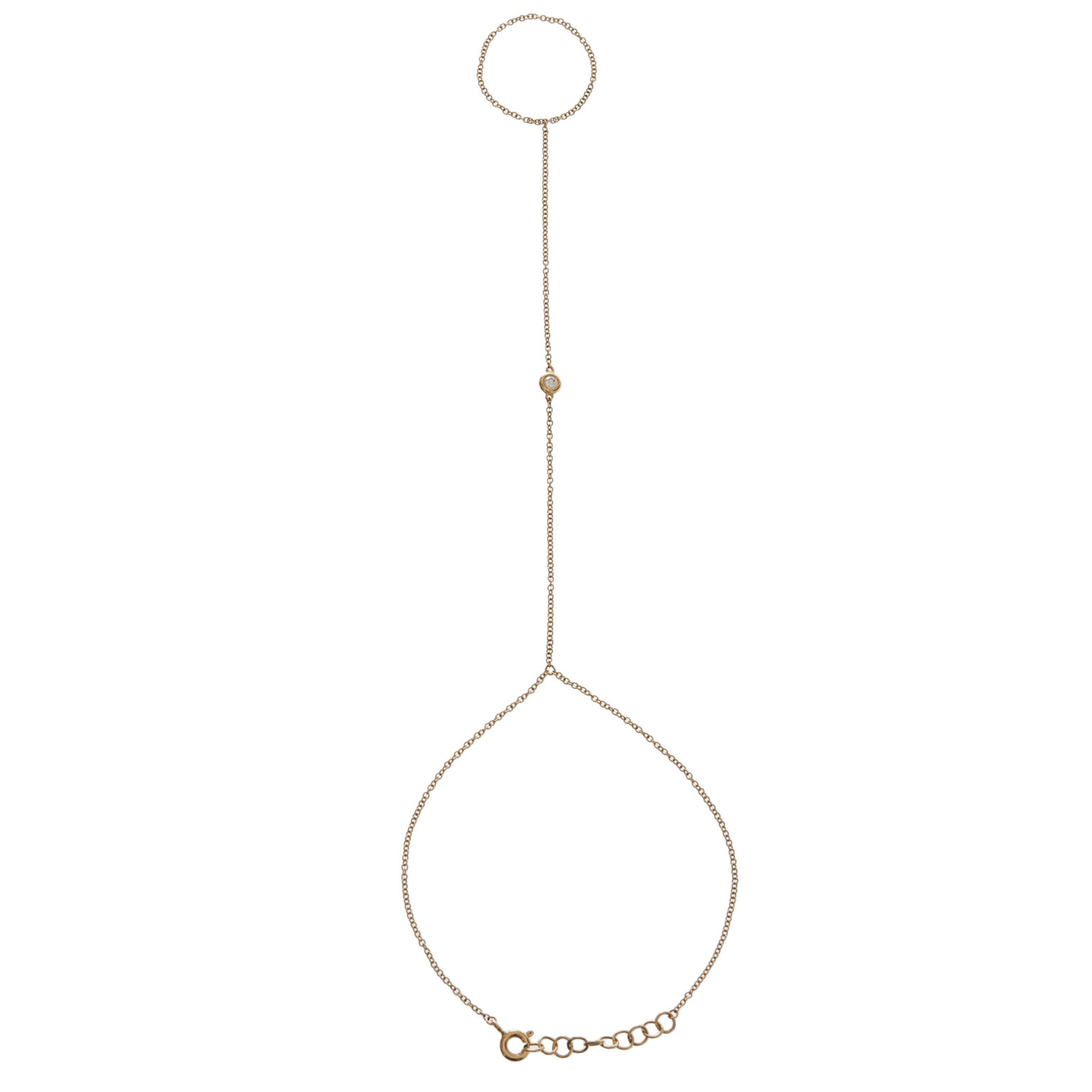 Single Diamond Hand Chain
