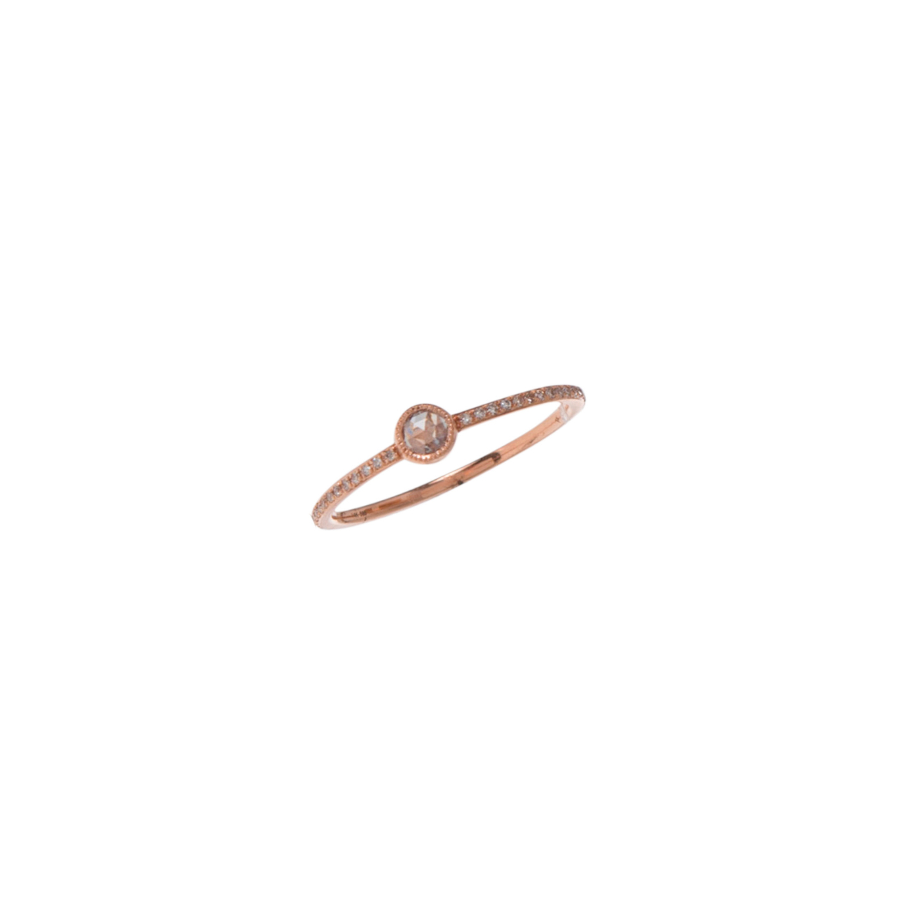 Rose Cut & Pave Diamond Ring - Moondance Jewelry Gallery